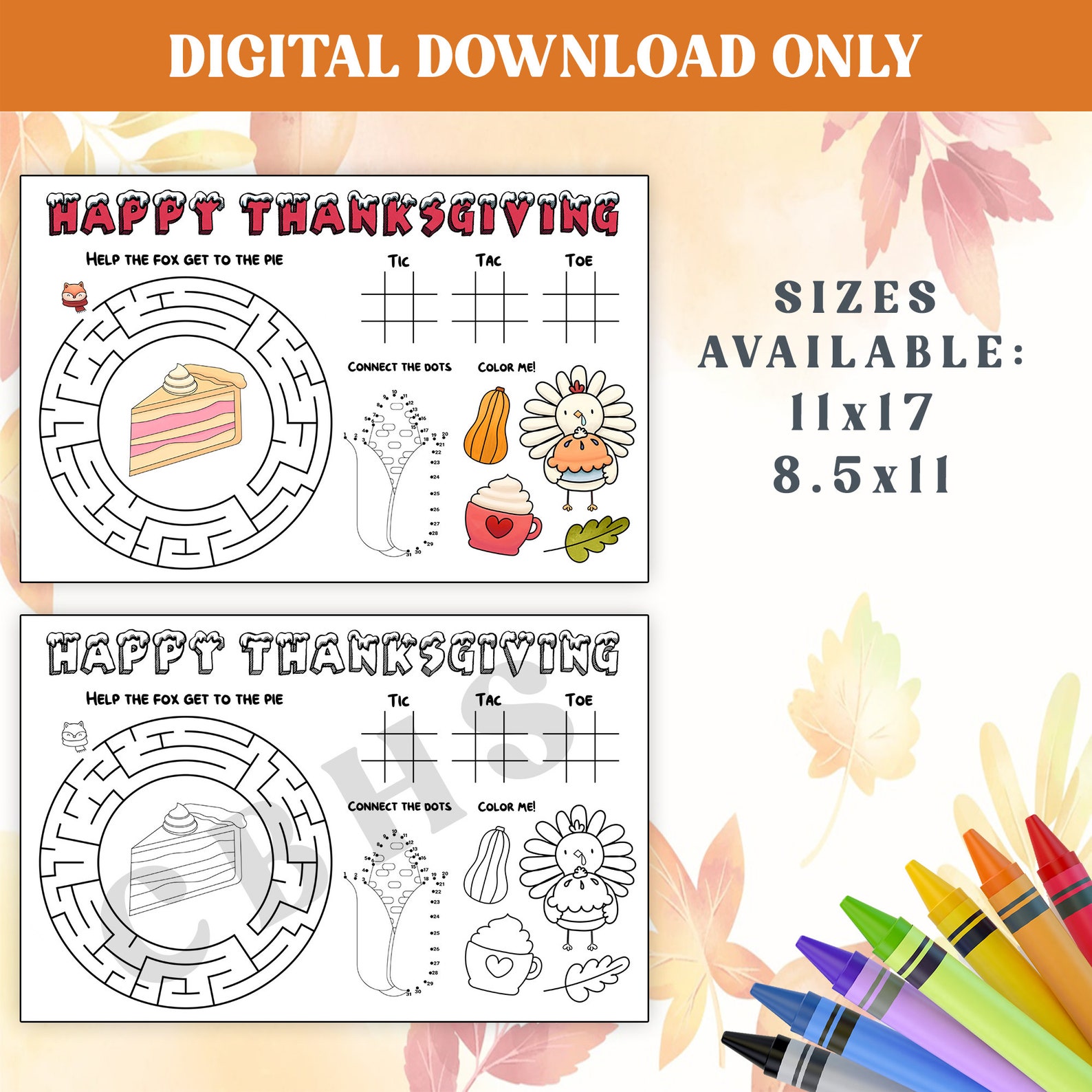 Fall Activity Sheets for Kids Bundle, Printable Activity Pages, PDF ...