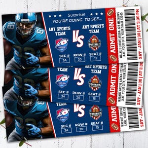 Editable Football Game Ticket Template | Printable Sports Game Ticket ...