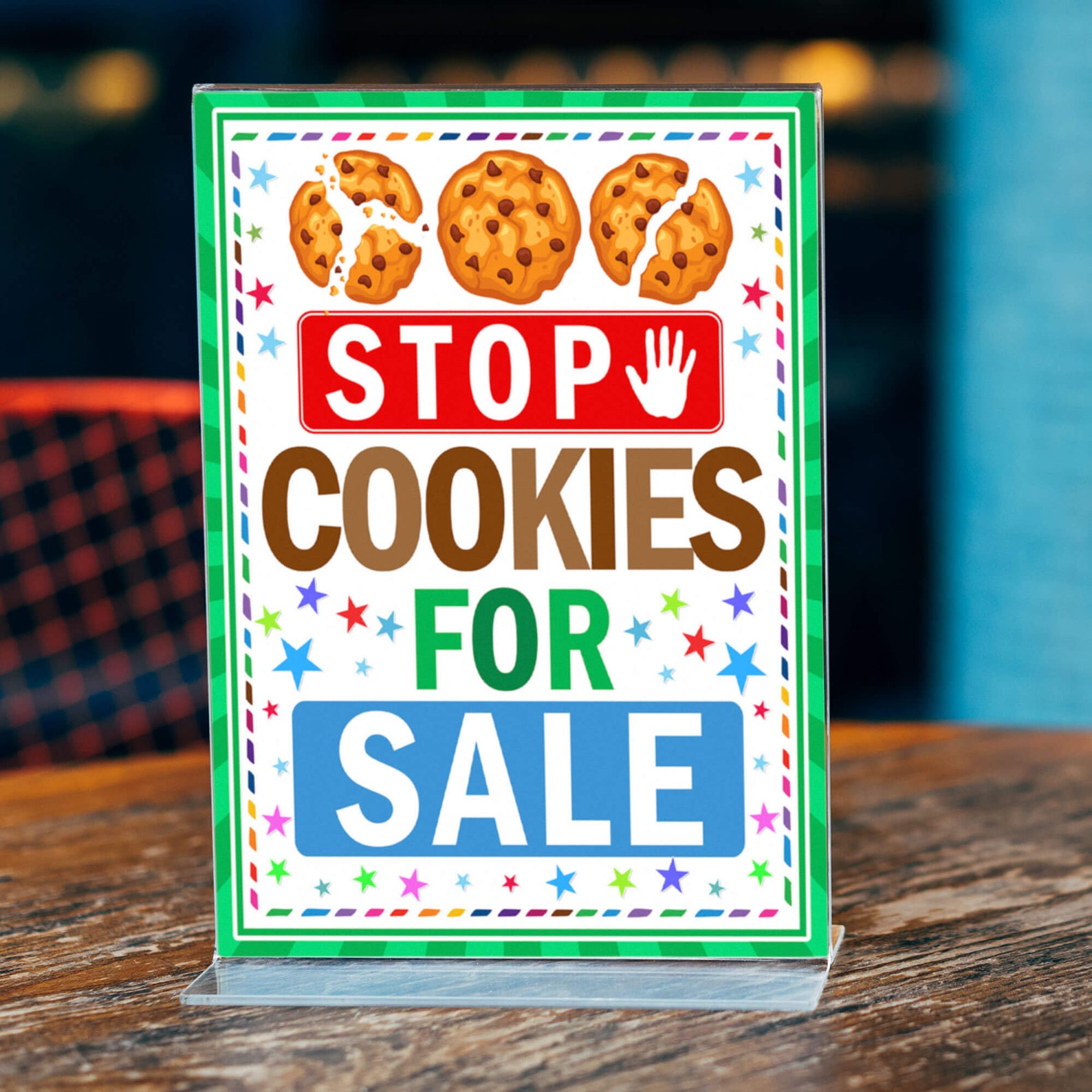 Stop Cookies for Sale, Printable Scout Cookie Booth Sign, PDF Cookie ...