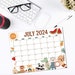 Animal Summer July 2024 Calendar, Printable Animal Themed July Calendar ...