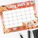 Printable Retro Vibe July 2024 Calendar, Colorful Classic Nostalgic ...