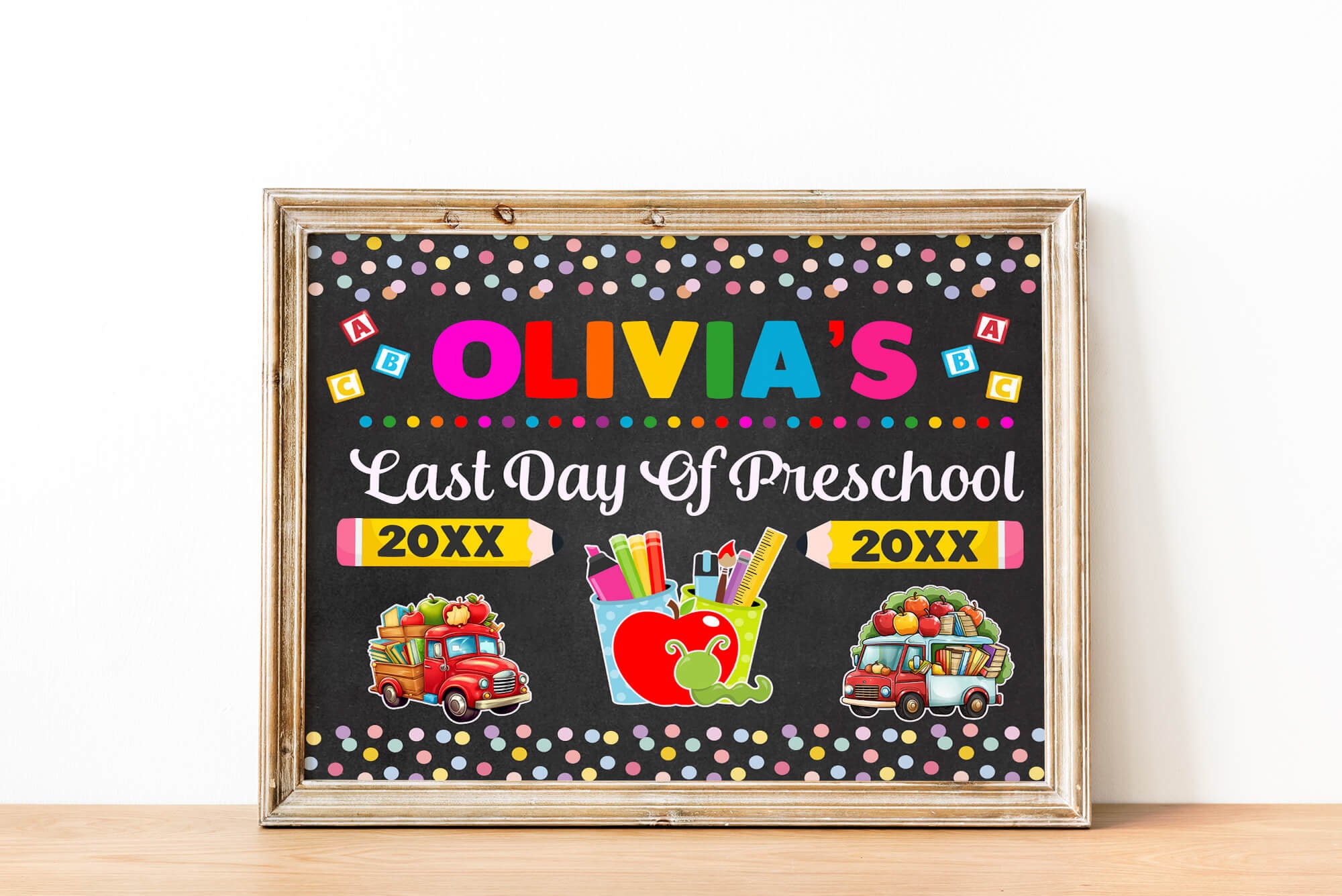 Editable Last Day of Preschool Sign, Printable End of School Year Sign ...