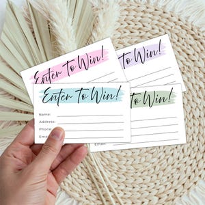 Editable Enter to Win Raffle Ticket Template | Printable Event Giveaway ...