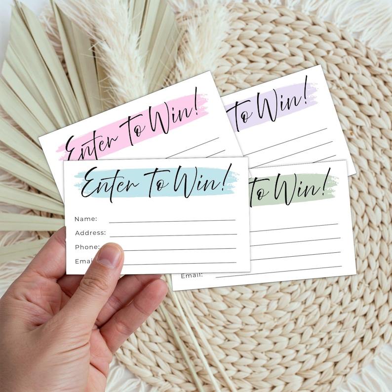 Editable Enter to Win Raffle Ticket Template | Printable Event Giveaway ...