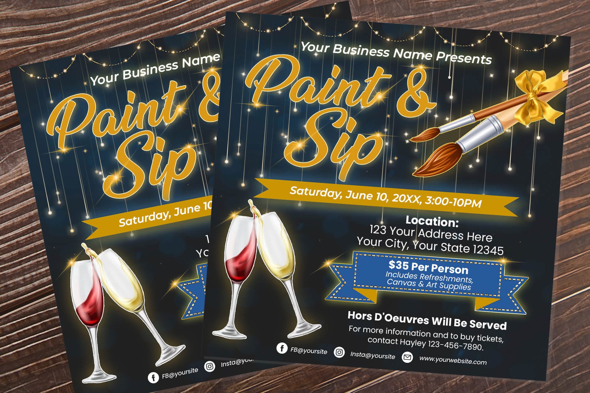 DIY Paint and Sip Flyer, Paint Party Flyer, Editable Sip and Paint ...