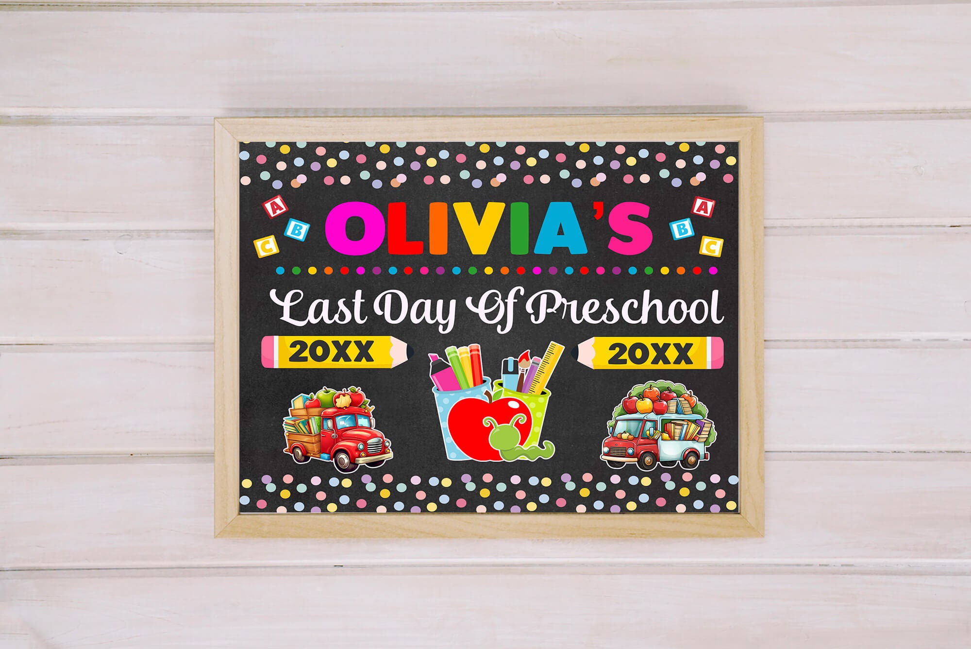 Editable Last Day of Preschool Sign, Printable End of School Year Sign ...