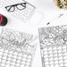 2023 Calendar PDF, Floral Calendar 12 Month Coloring Pages, Printable ...