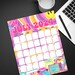 Printable Retro Theme Colorful July 2024 Calendar, Printable Retro Vibe ...