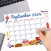 Printable September 2024 Calendar With Labor Day BBQ Theme - Etsy