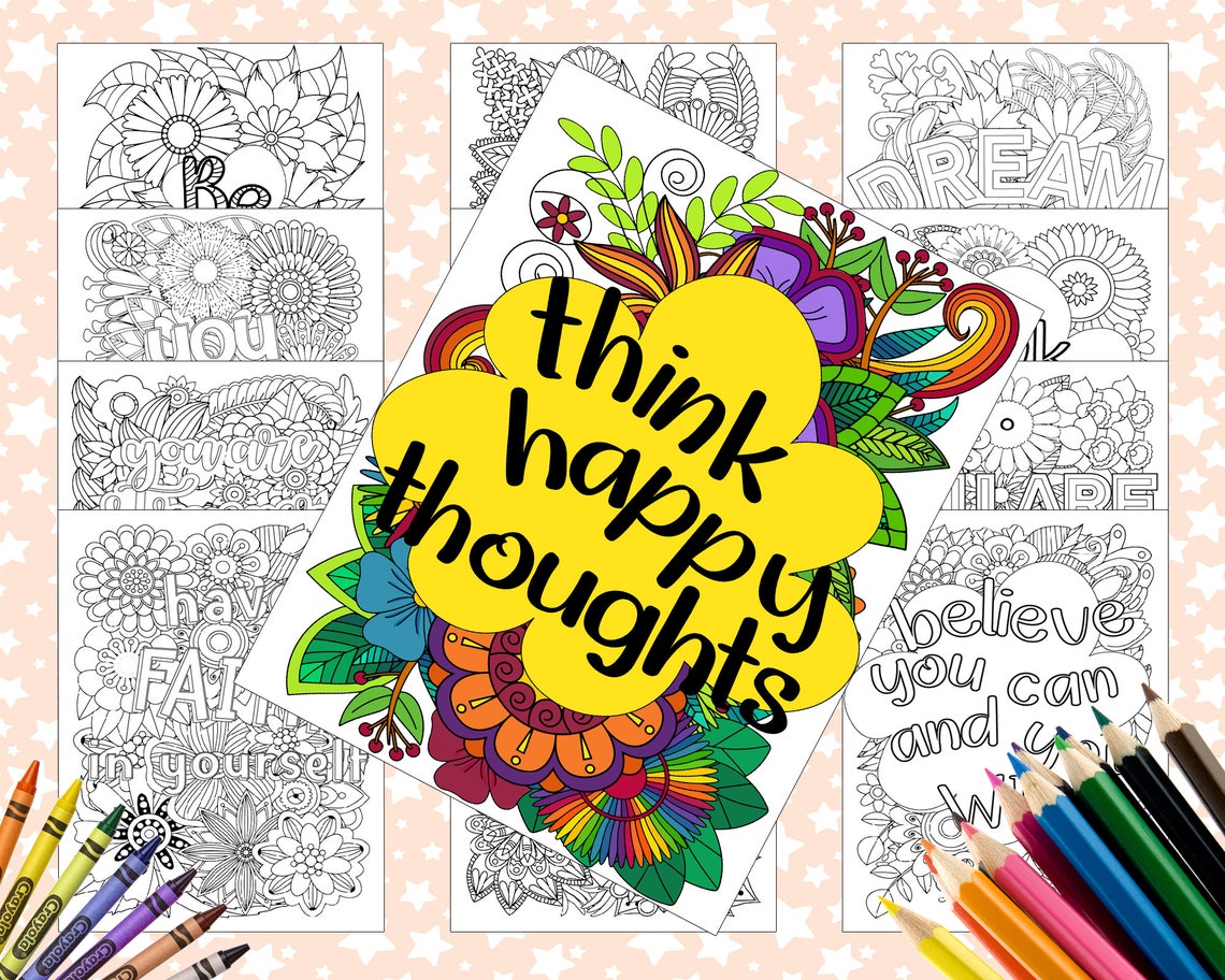50 Motivational Quote Coloring Pages, Printable Quotes to Color, Teens ...