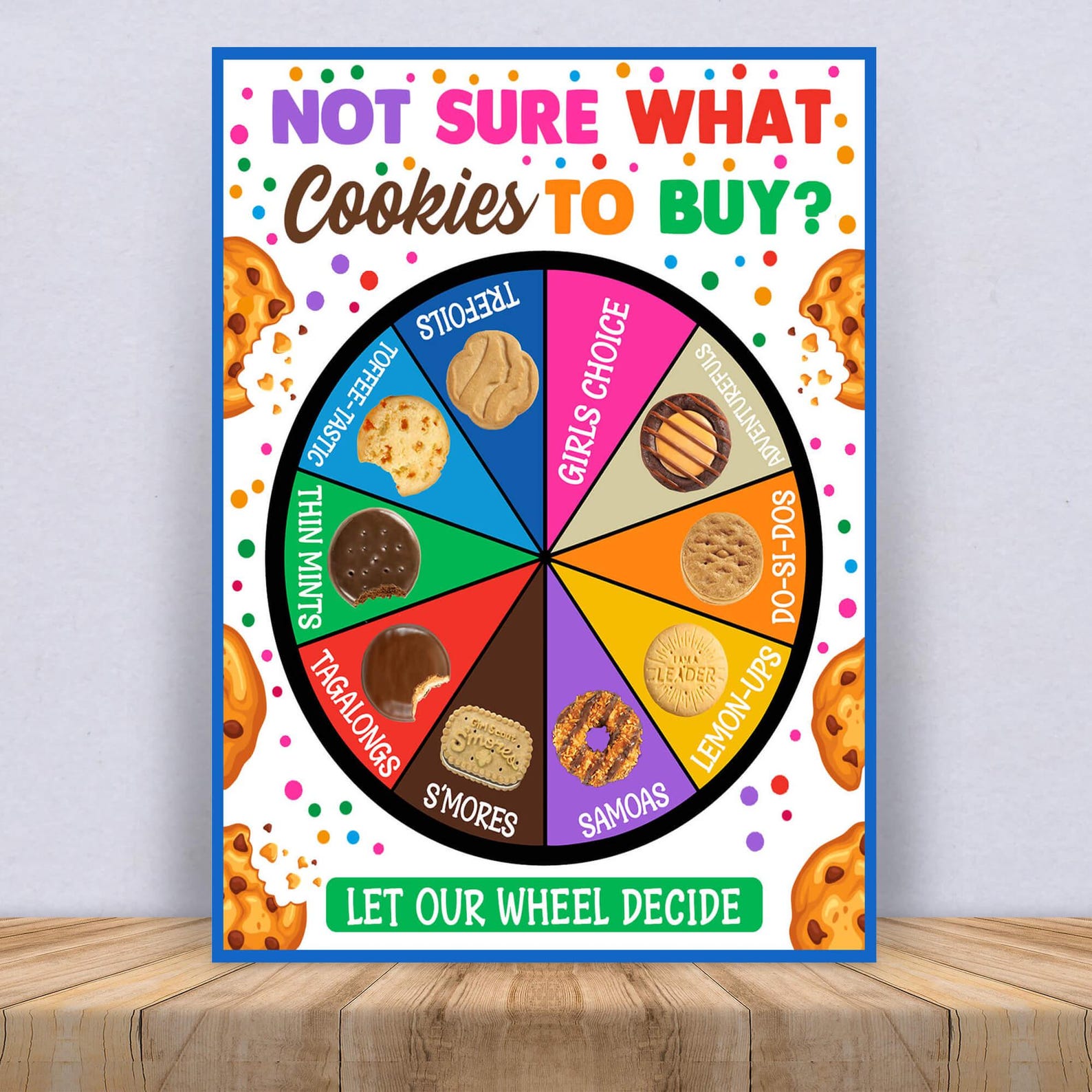 Editable Cookie Booth Wheel Sign, Printable PDF We Accept Payments Sign ...