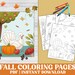 Thanksgiving and Halloween Coloring for Kids, Printable Fall Coloring ...