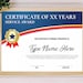 Editable Years of Service Award Printable, Years of Service Certificate ...