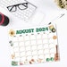 PDF Vintage Summer Vibe August 2024 Calendar, Printable Retro Nostalgic ...