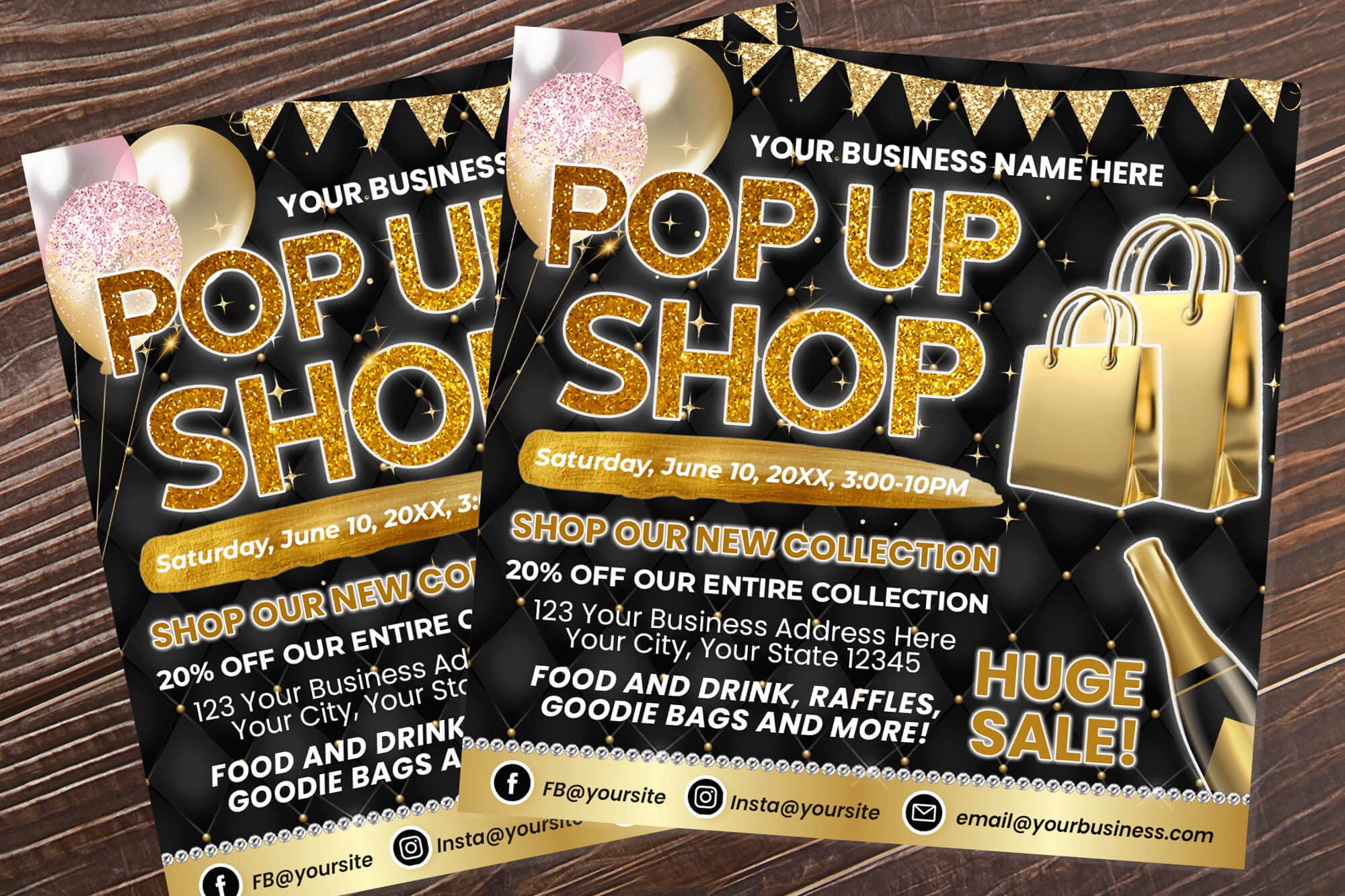 Pop up Shop Flyer Template, Sale Event Flyer, Shopping Event Flyer ...