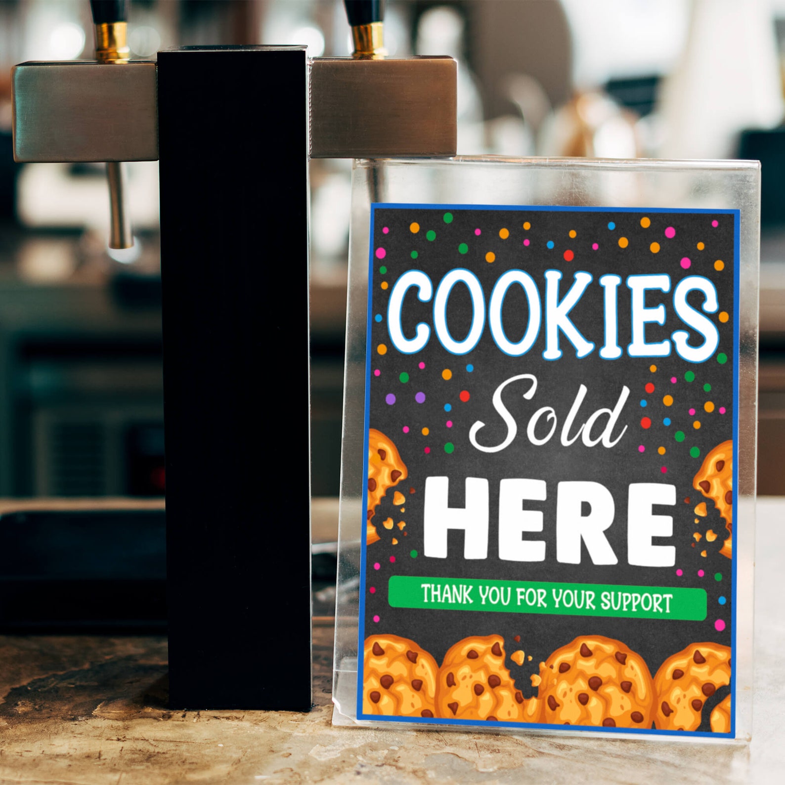 PDF Cookies Sold Here Cookie Booth Sign, Cookie for Sale Booth Signage ...