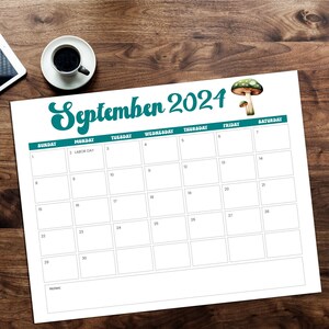 Minimalist Retro September 2024 Calendar Printable - Etsy