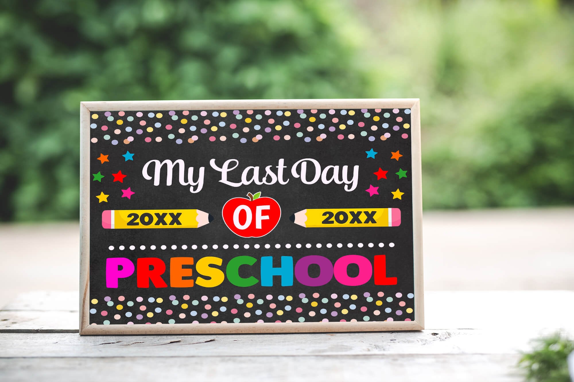 Editable Last Day of Preschool Sign, Printable End of School Year ...