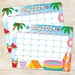 July 2024 Beautiful Summer Calendar, Printable Fillable Summer Calendar ...