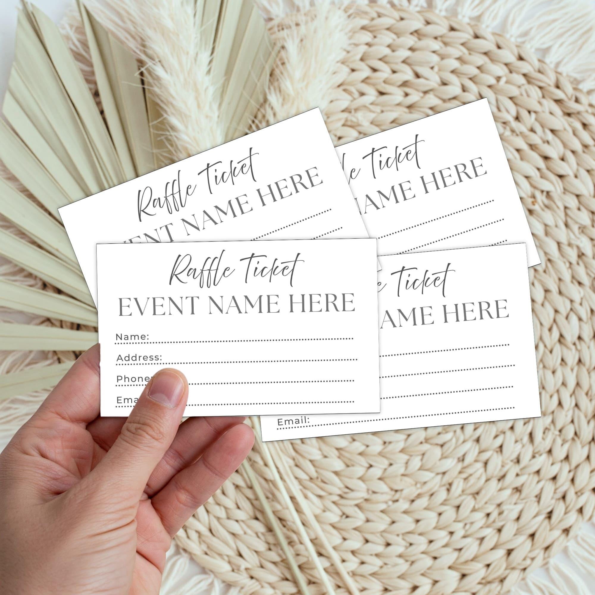 Editable Event Raffle Ticket Template | Enter to Win Template ...