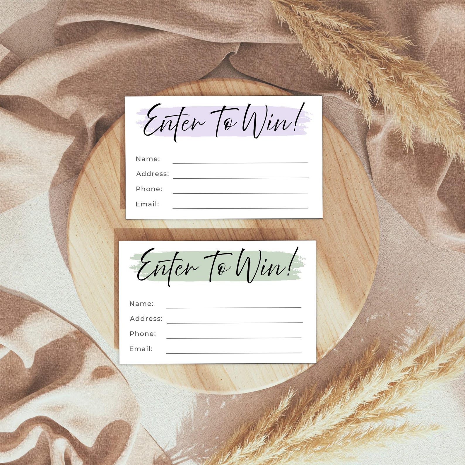 Editable Enter to Win Raffle Ticket Template | Printable Event Giveaway ...