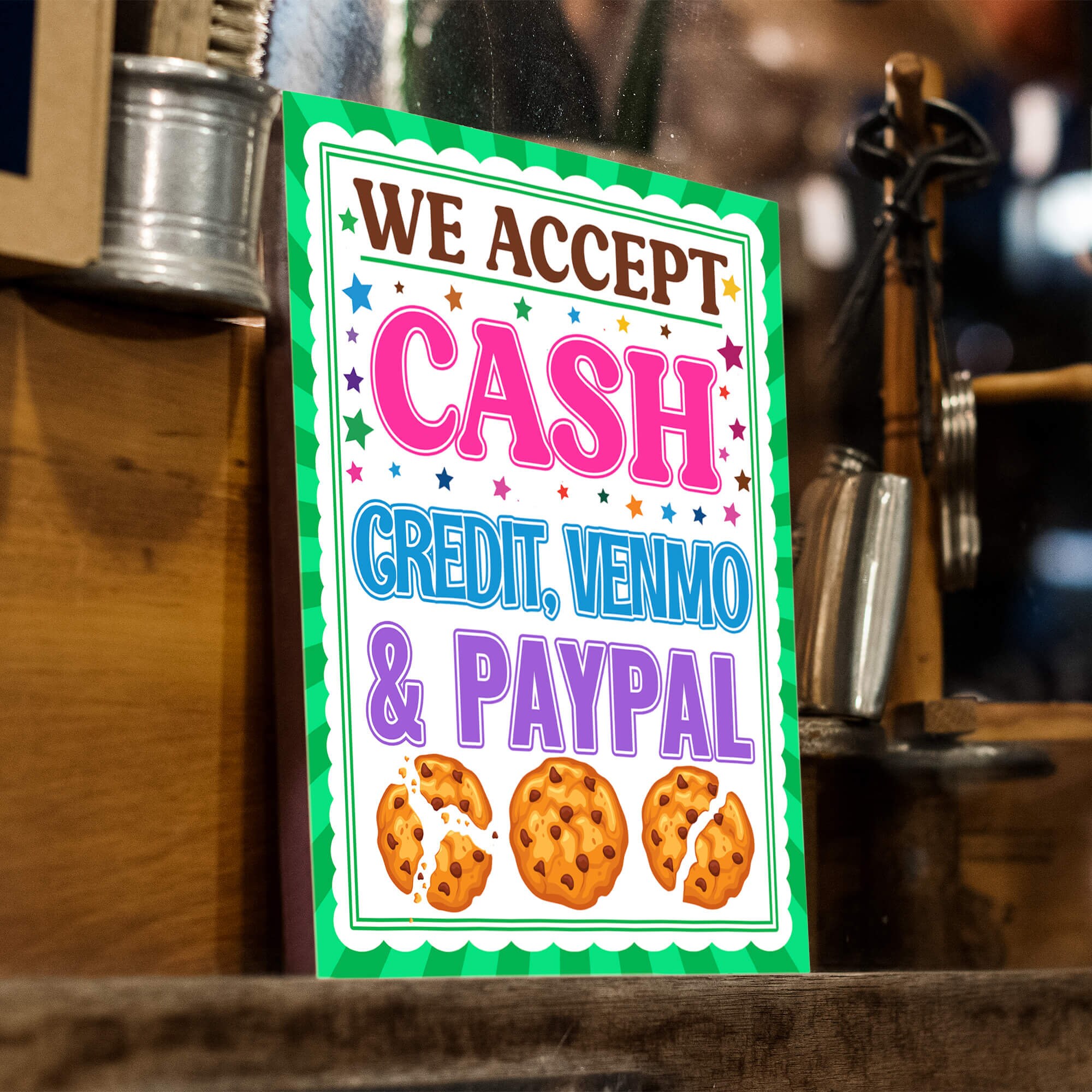 Printable We Accept Payments Sign Cash, Credit, Venmo, Paypal, PDF ...