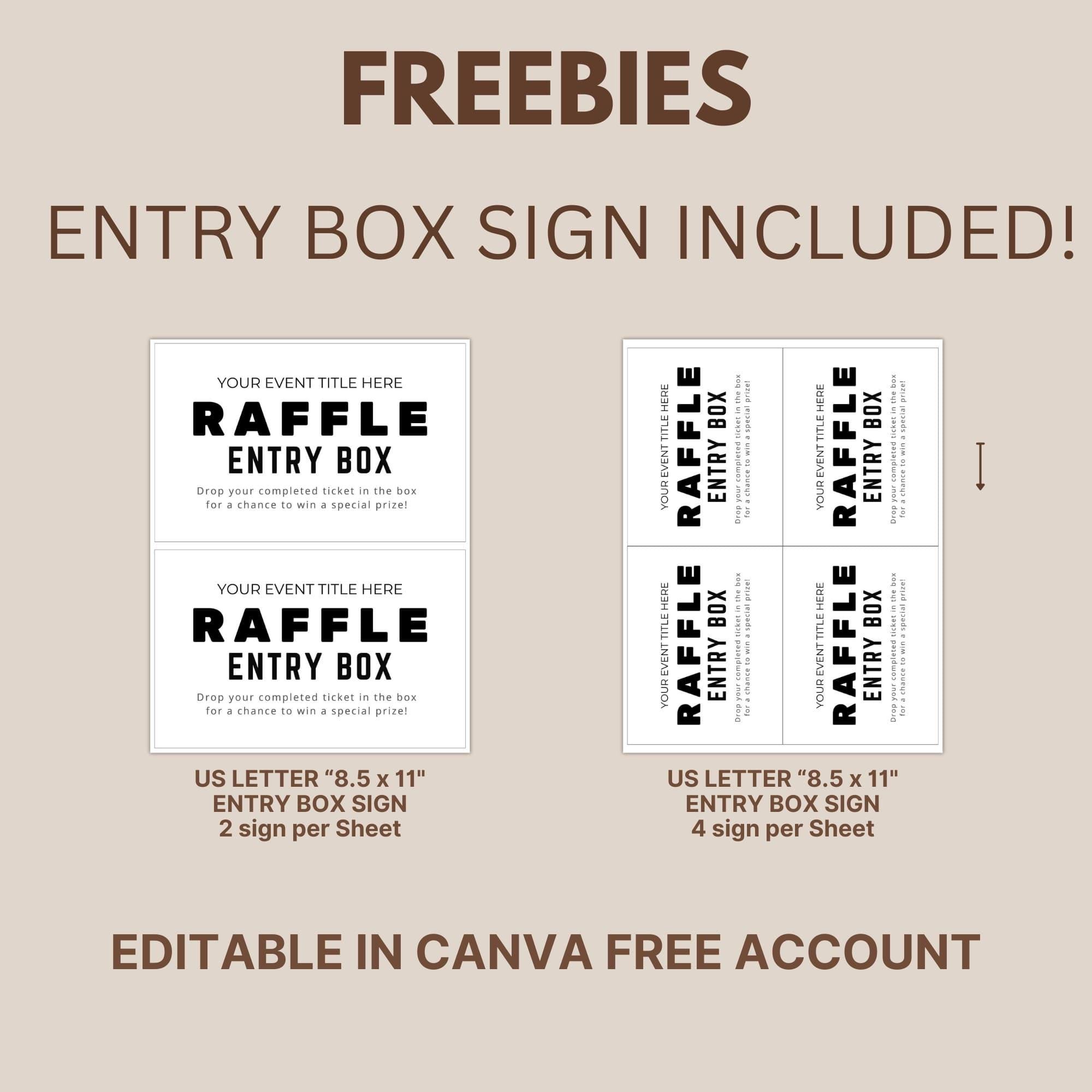 Custom Raffle Ticket Template | DIY Fundraiser Tickets | DIY Raffle ...