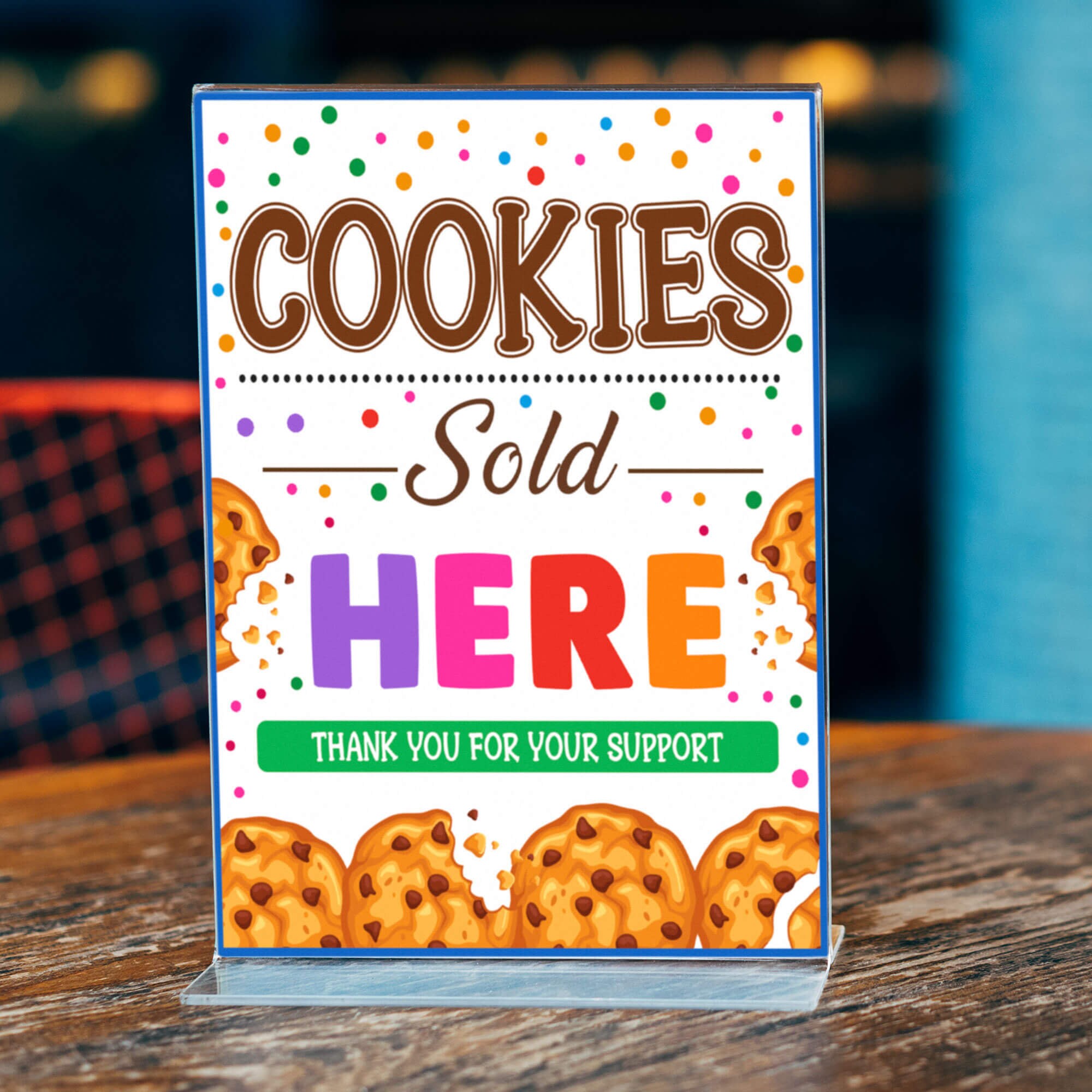 PDF Cookies Sold Here Cookie Booth Sign, Cookie Booth Poster, Cookies ...