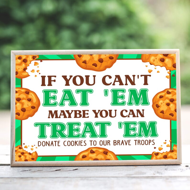Printable Donate Cookies to the Military Troops, PDF If You Can't Eat ...