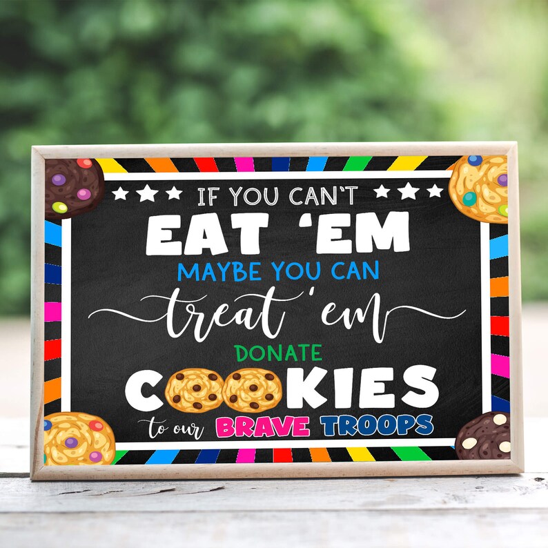 Printable PDF If You Can't Eat 'em Treat 'em, Donate Cookies to Troops ...