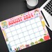 Back to School Themed August 2024 Calendar, Printable August School ...