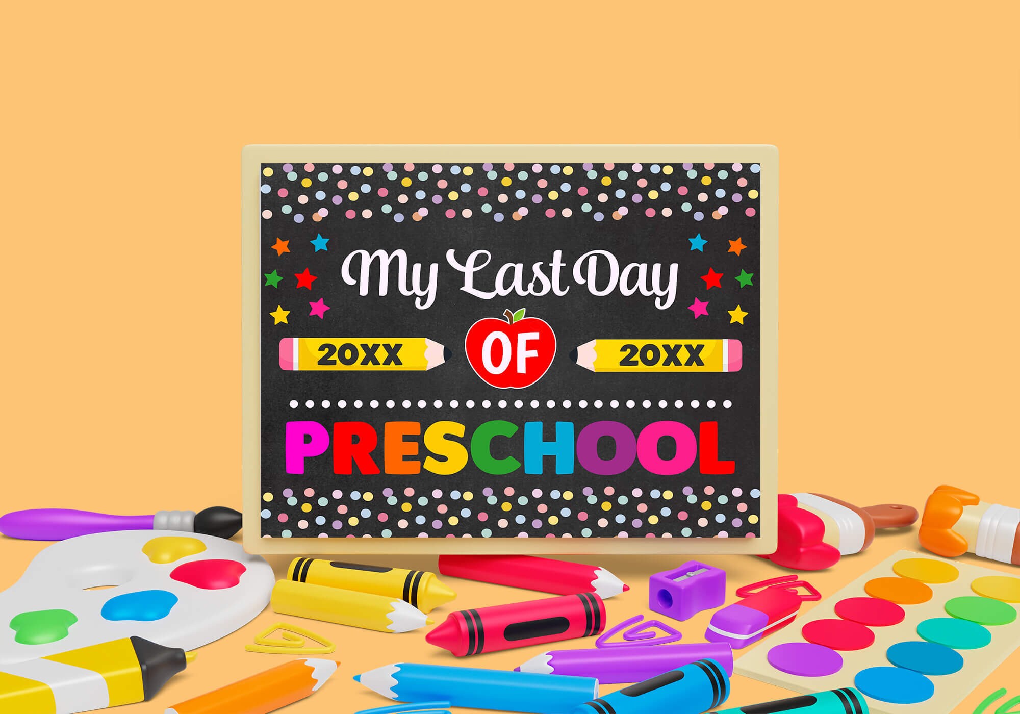 Editable Last Day of Preschool Sign, Printable End of School Year ...