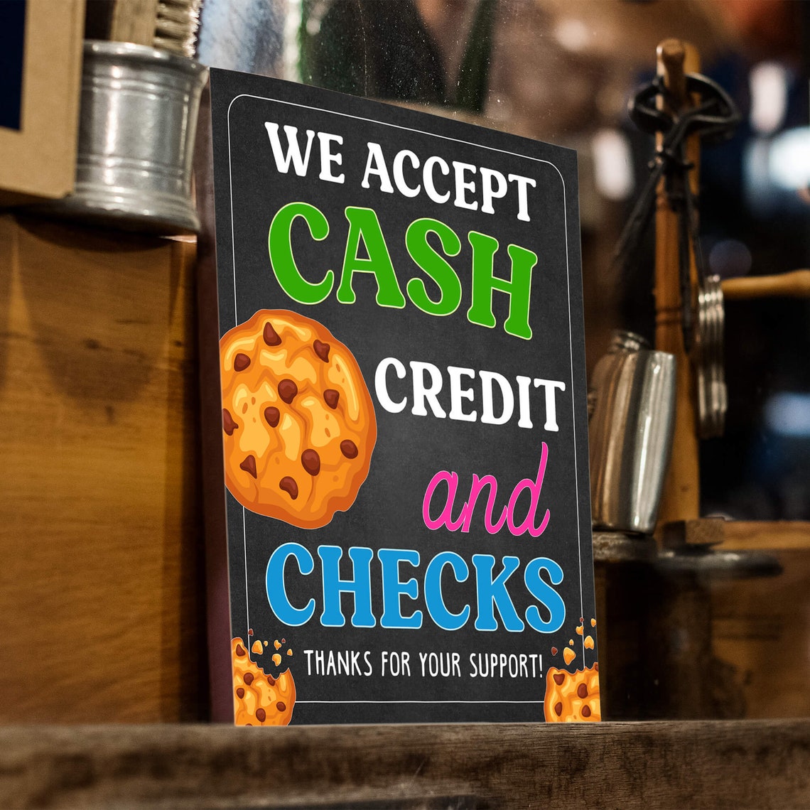 Printable PDF We Accept Payments Sign, Girls Scouts Cookie Booth, Cash ...