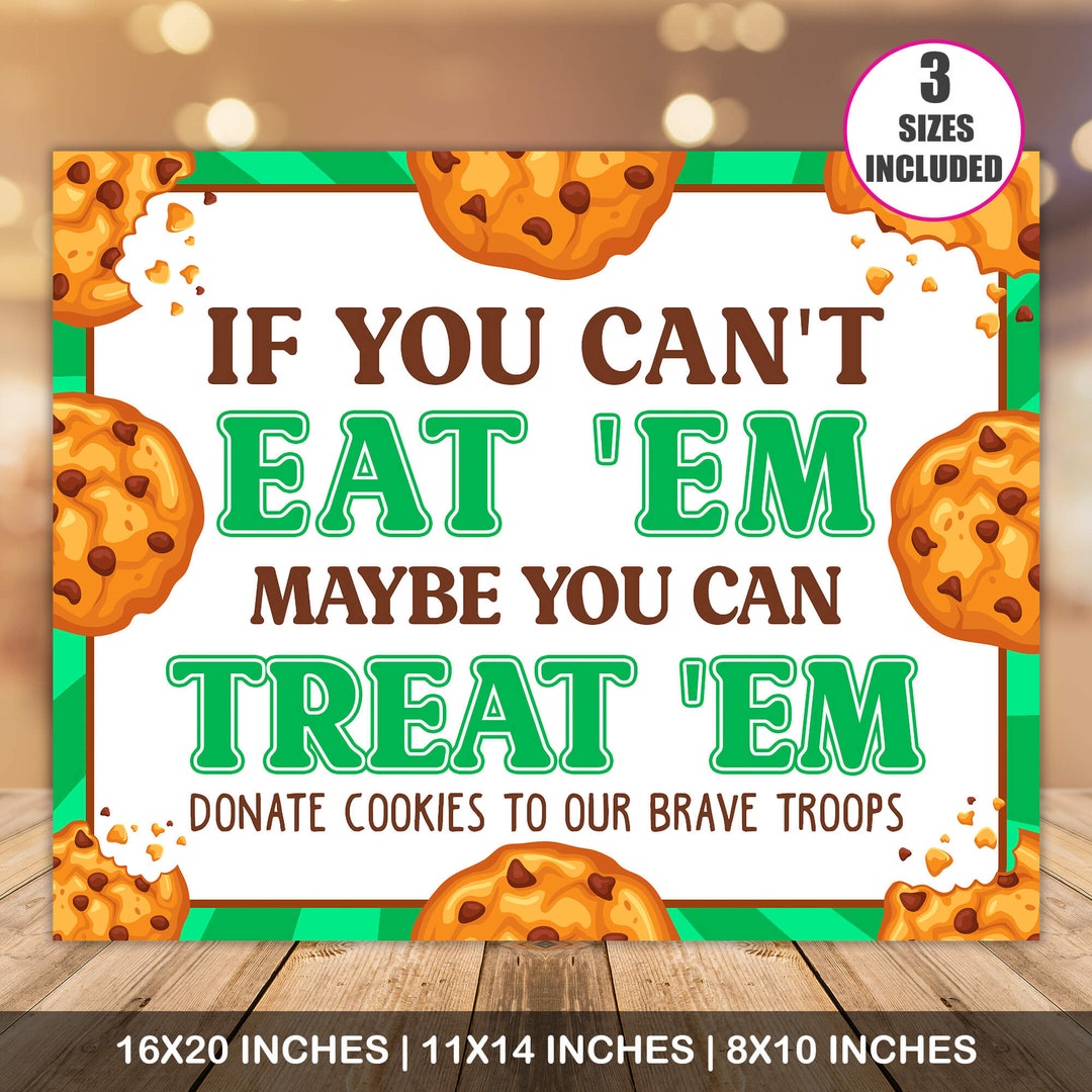 Printable Donate Cookies to the Military Troops, PDF If You Can't Eat ...
