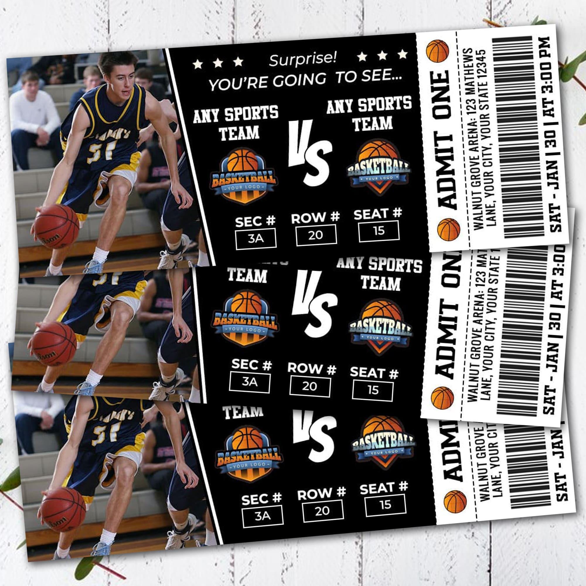 Editable Basketball Game Ticket Template | Printable Sports Game Ticket ...