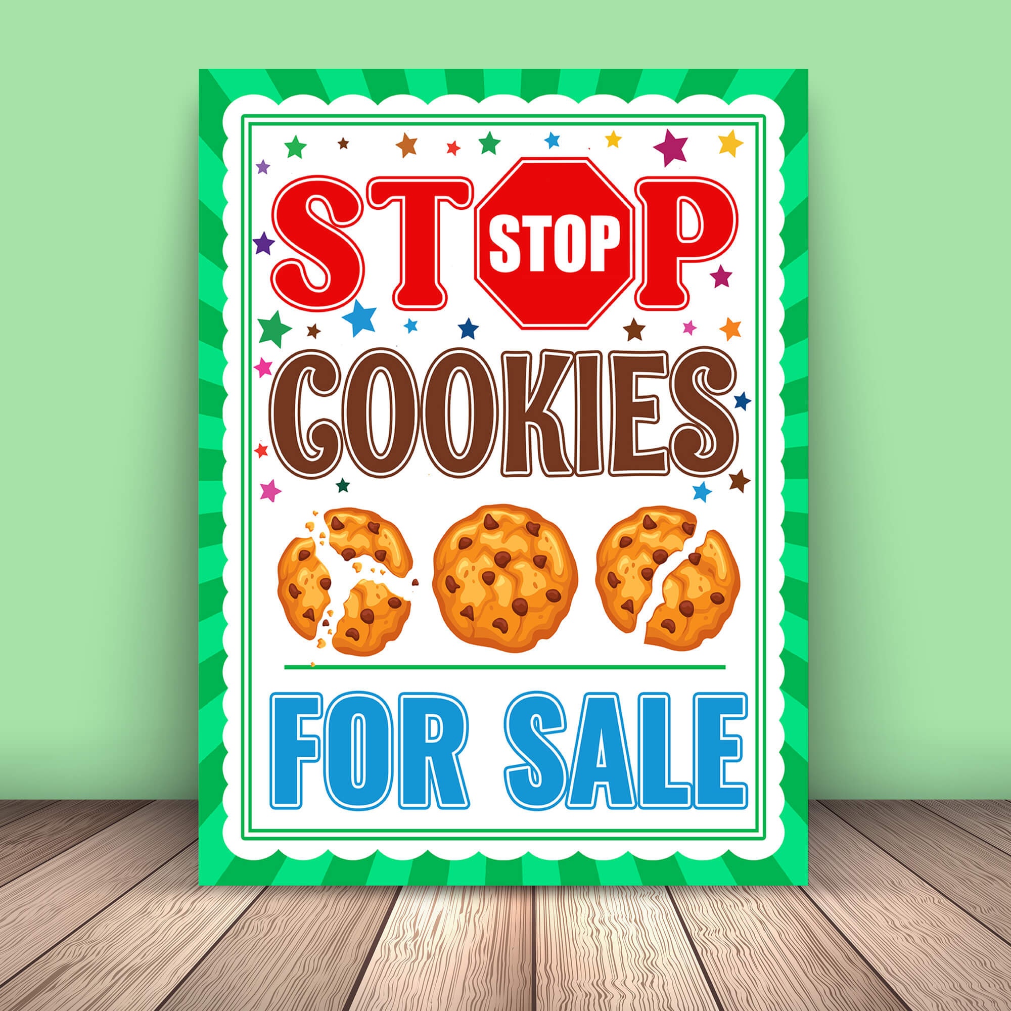 Printable Stop Cookies for Sale Cookie Booth Sign, Cookie Drop Banner ...