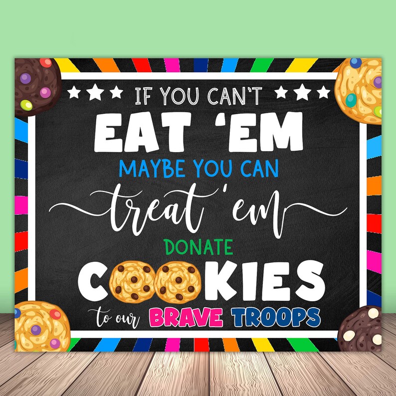 Printable PDF If You Can't Eat 'em Treat 'em, Donate Cookies to Troops ...