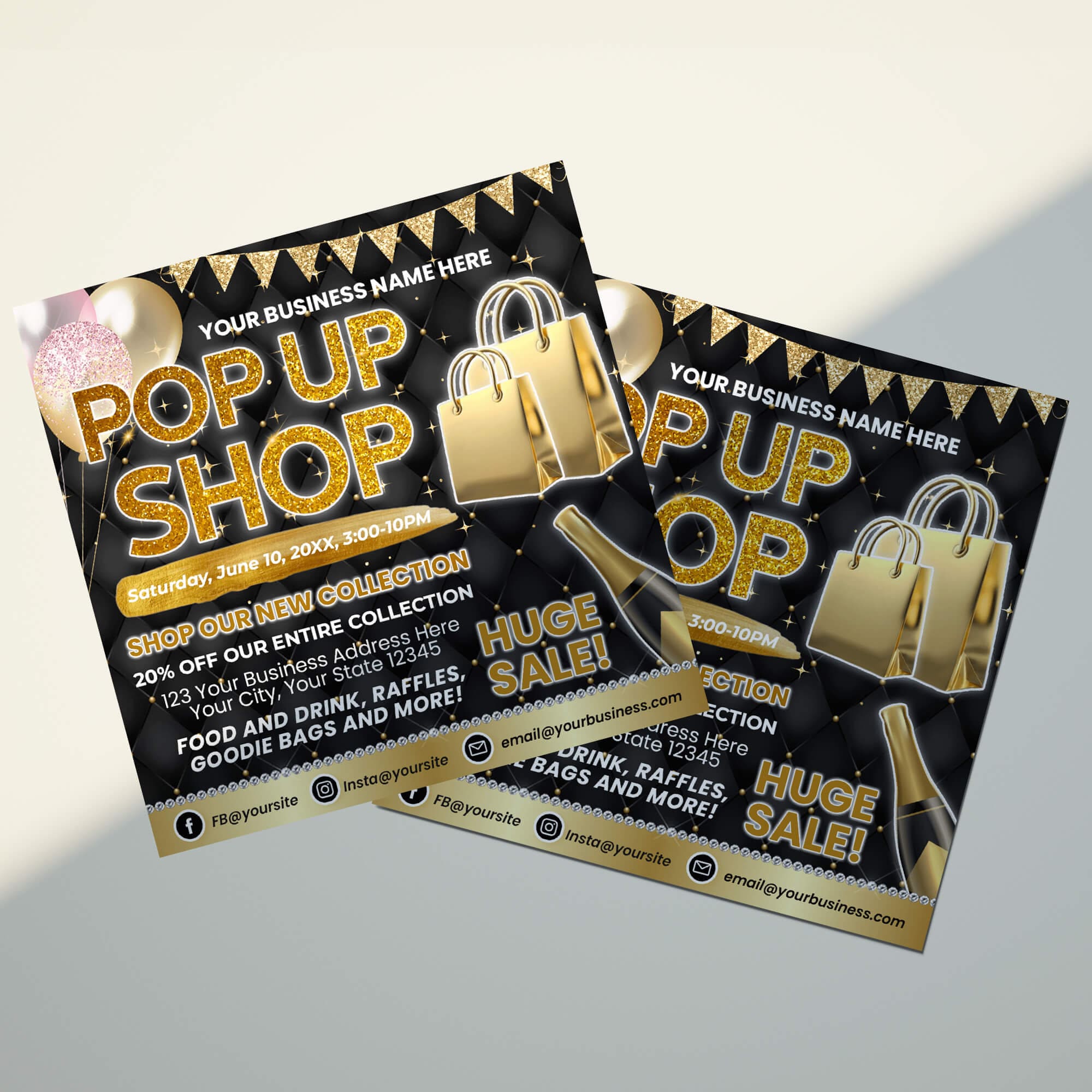 Pop up Shop Flyer Template, Sale Event Flyer, Shopping Event Flyer ...
