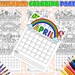 12 Month Coloring Calendar for Kids, Printable Calendar to Color, Cute ...