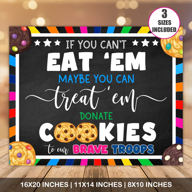 Printable PDF If You Can't Eat 'em Treat 'em, Donate Cookies to Troops ...