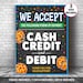 Printable PDF Cookie Booth Sign Set, We Accept Payments Sign Cash ...