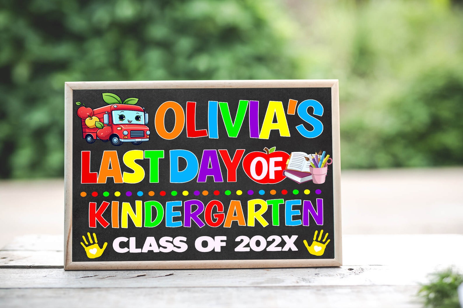 DIY Last Day of Preschool Sign With Name Template, Editable End of ...