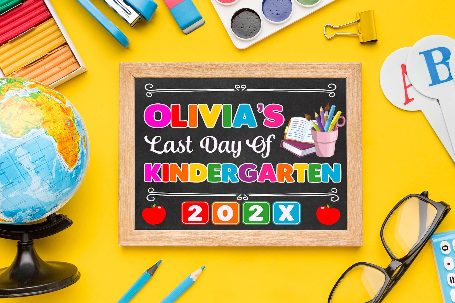 Editable Last Day of Kindergarten With Name Sign Template, Kinder End ...