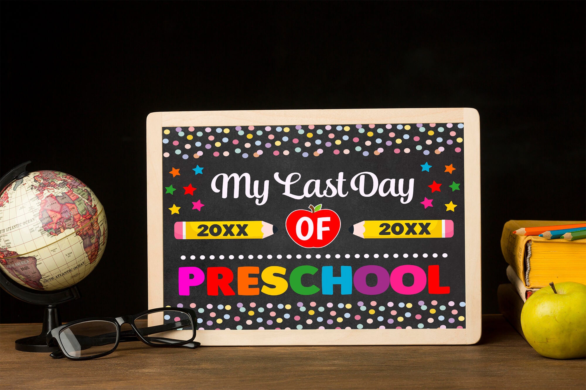 Editable Last Day of Preschool Sign, Printable End of School Year ...