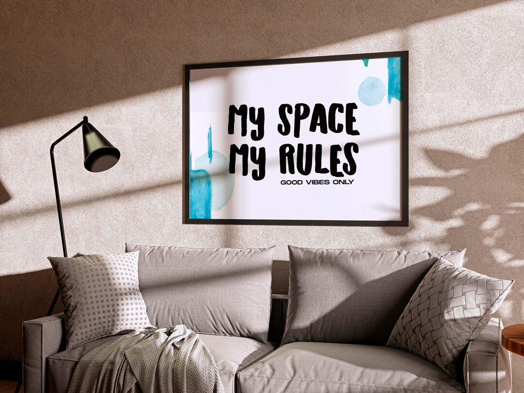 Minimalist Poster My Space My Rule Decor Poster Digital Download 1 ...