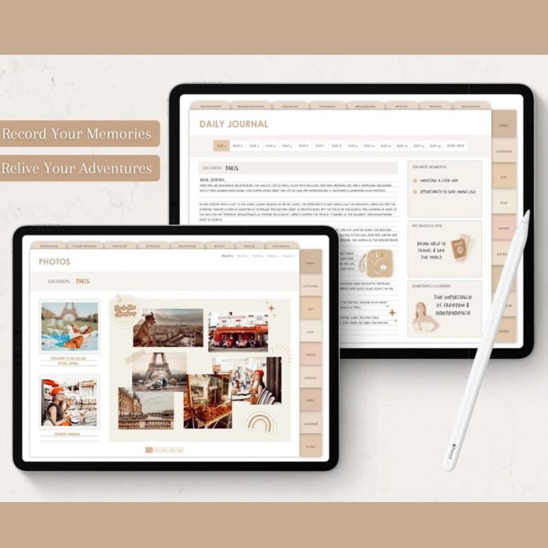 Digital Travel Journal, Goodnotes Travel Planner, Travel Itinerary ...