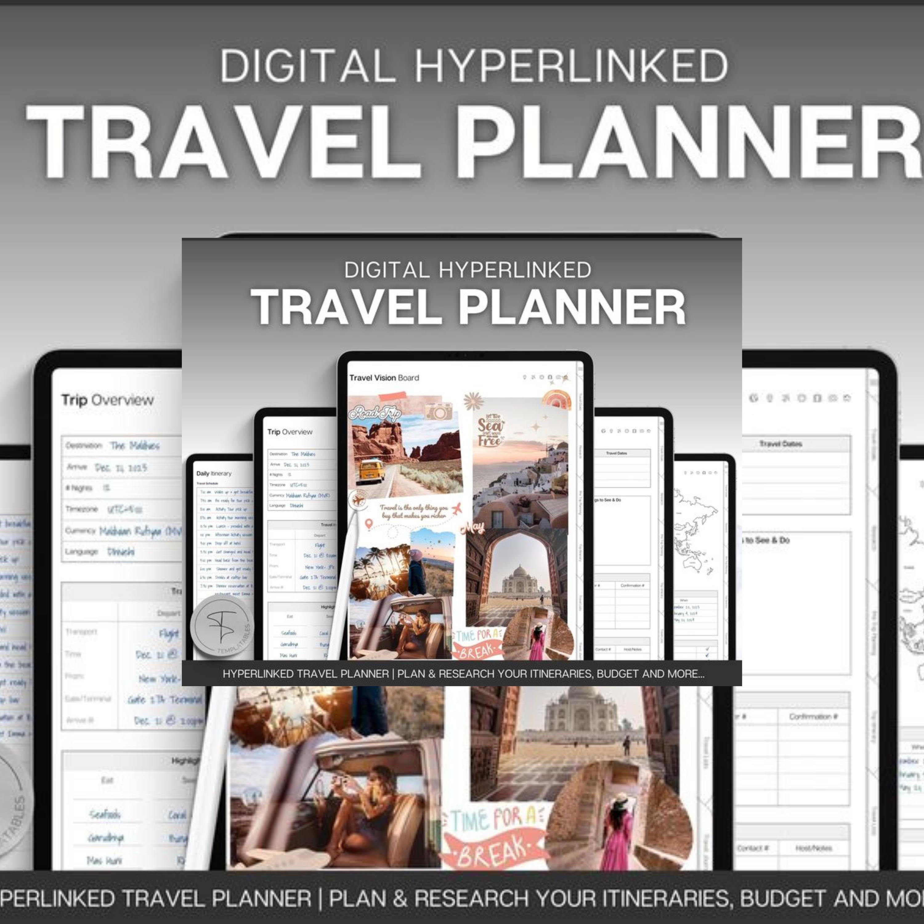 Digital Travel Journal, Goodnotes Travel Planner, Travel Itinerary ...