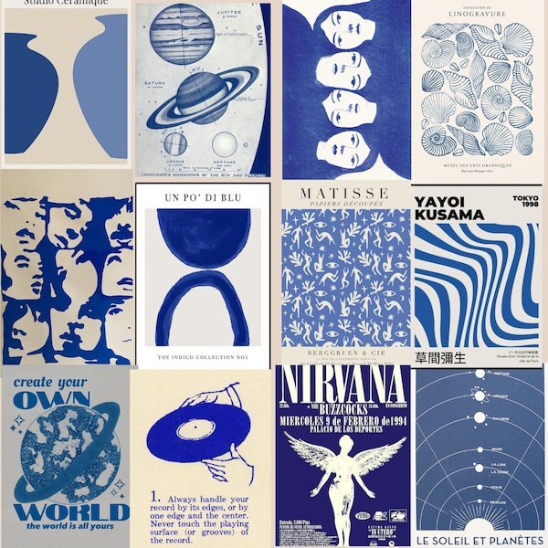 Blue Collage Kit - Etsy