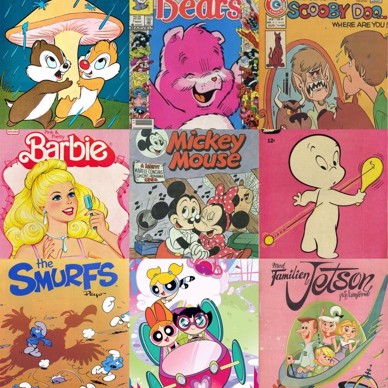 Retro Cartoon Vintage Digital Photos 100 DIGITAL PRINTS - Etsy