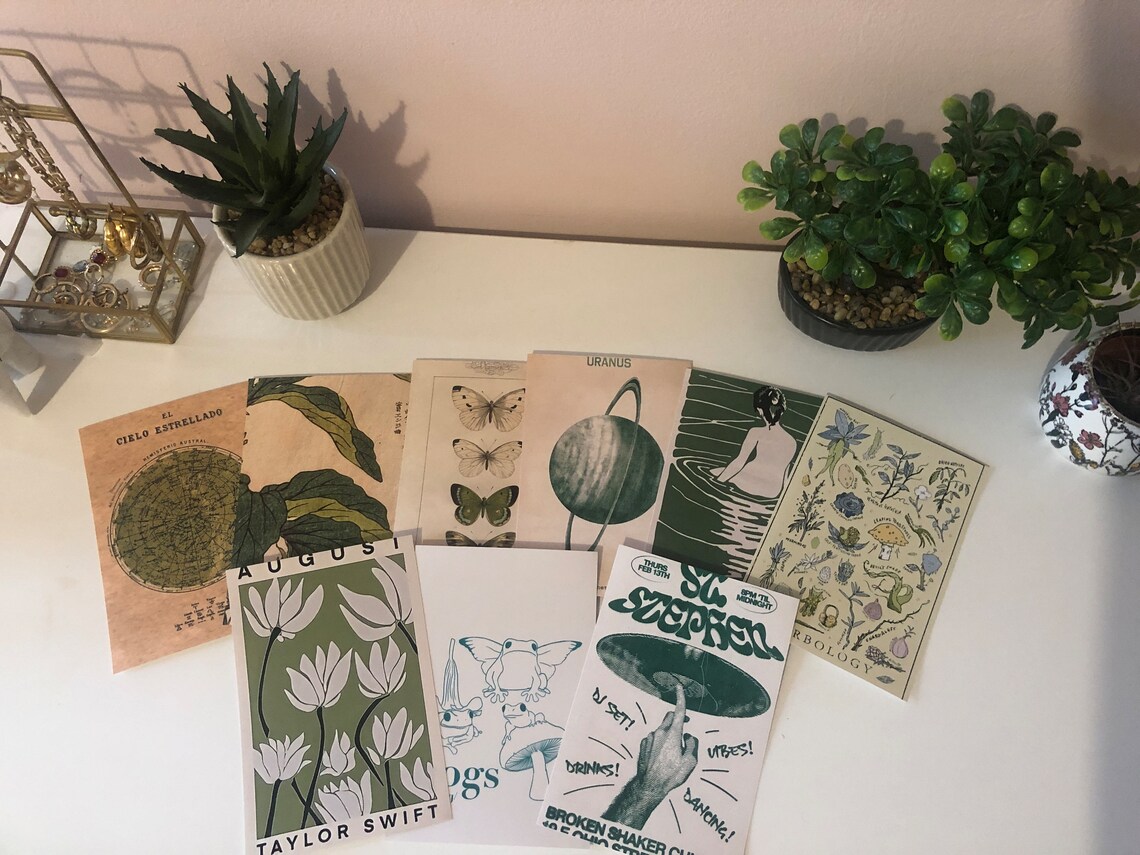 Sage Green Aesthetic Wall Collage Kit 20 Physical Prints for - Etsy